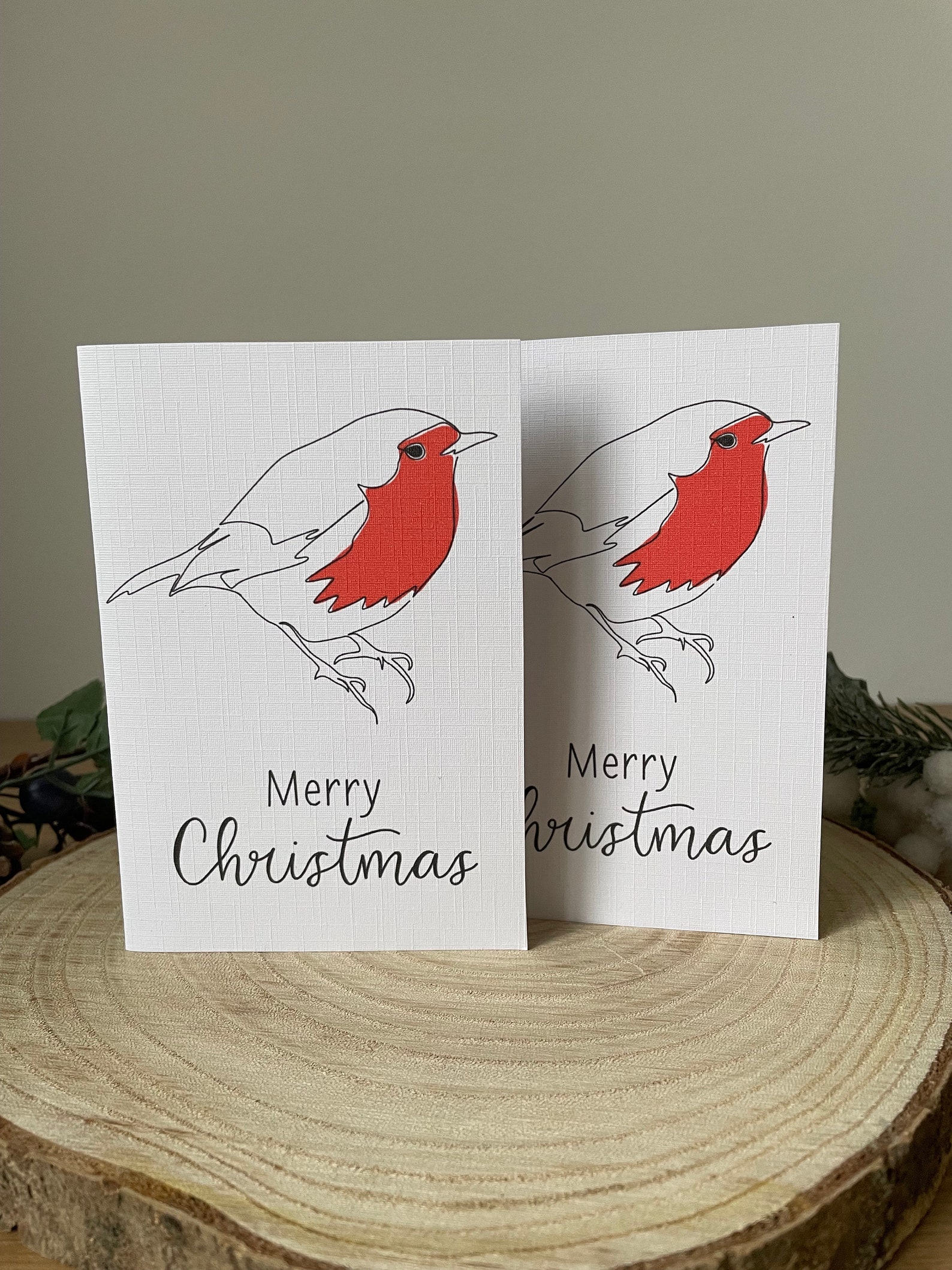 Printable Christmas Card / Robin Card / Downloadable Christmas Card ...