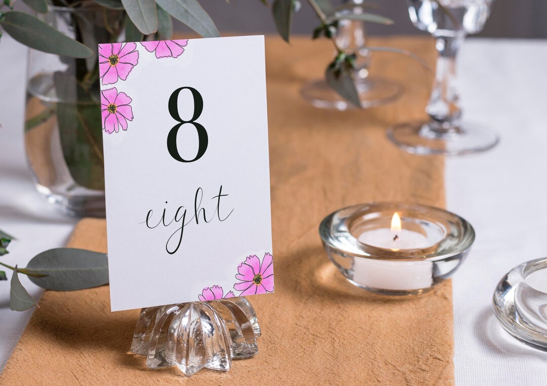 Bundle of Wedding Table Number Printable / Printable Table Numbers / Instant Download / 4 ...