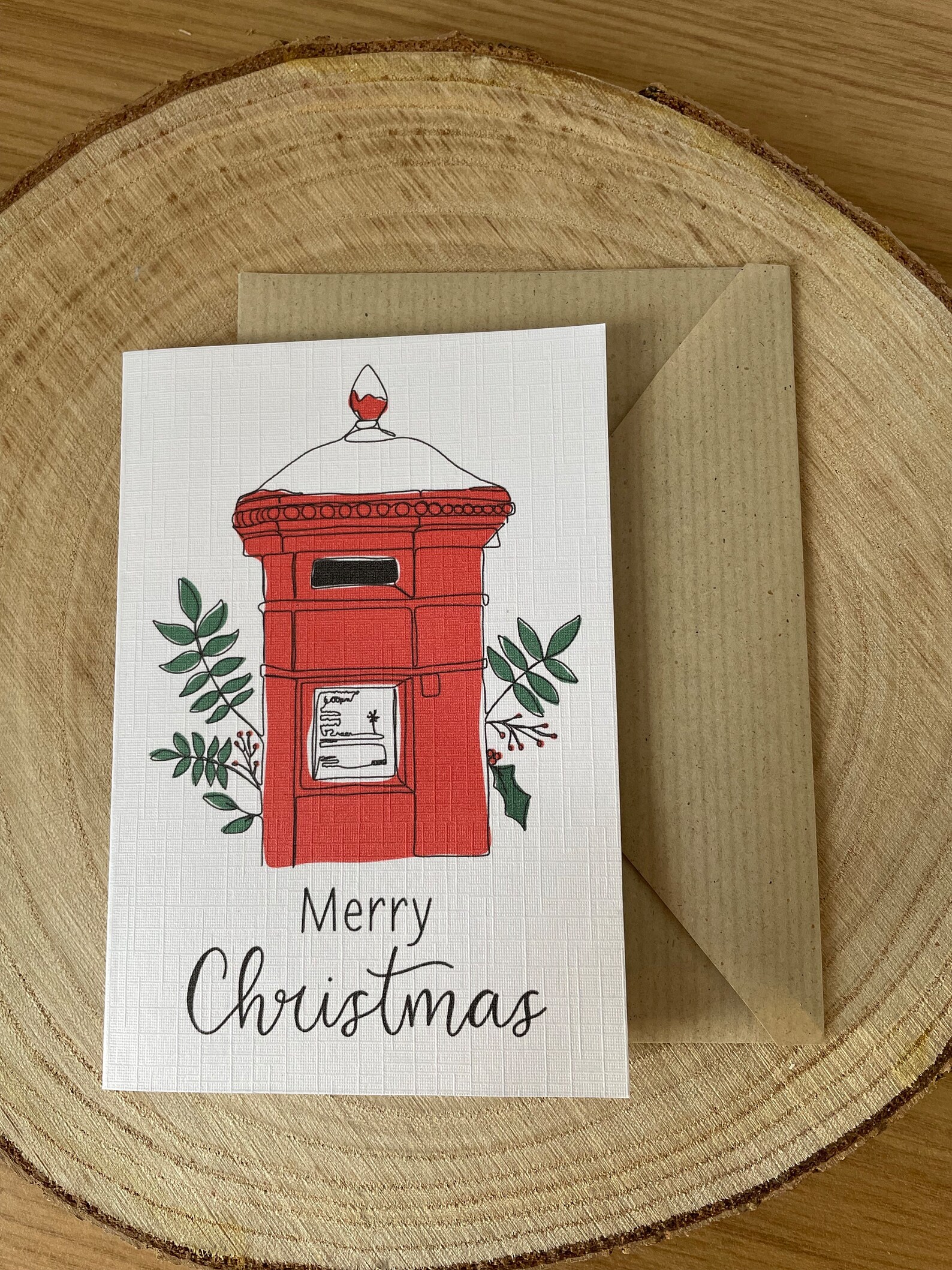 Printable Christmas Card / Post Box Card / Downloadable Christmas Card ...