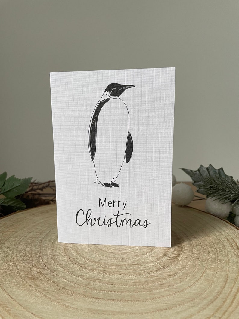 Printable Christmas Card / Penguin Card / Downloadable - Etsy