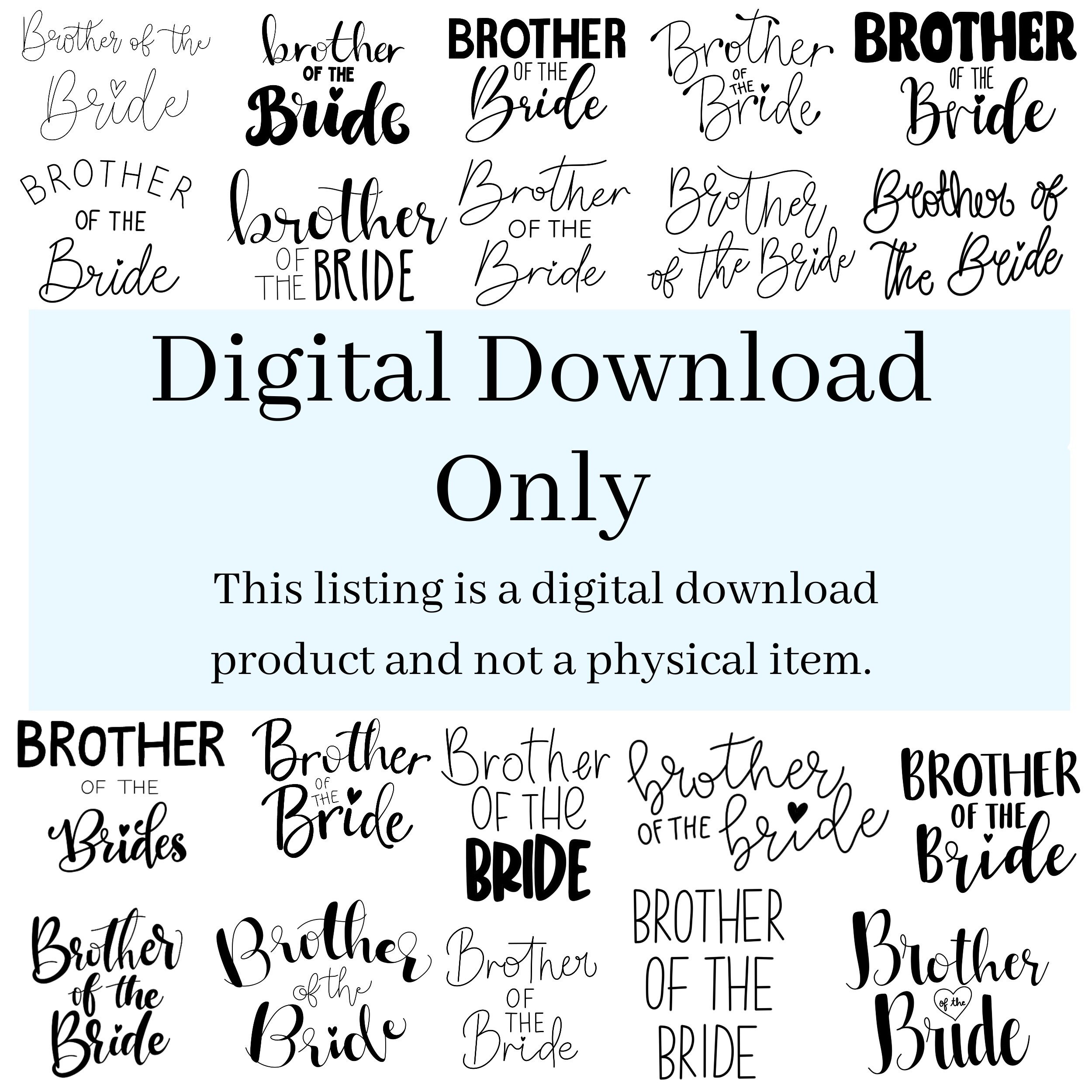 Brother of the Bride Font Bundle / Font SVG Bundle / Svg Bundle ...