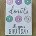 Donuts Its Your Birthday Printable Card / Birthday Card / - Etsy