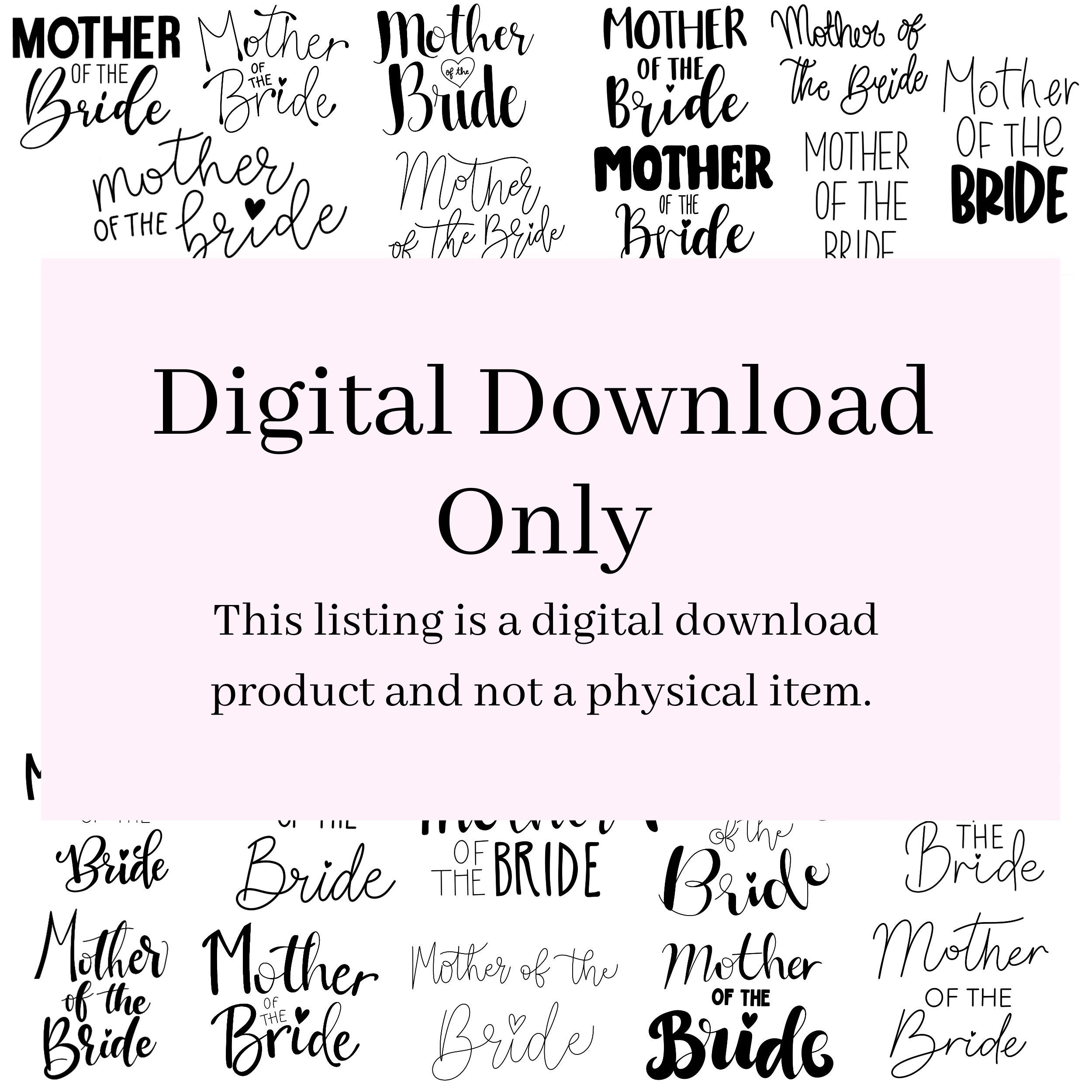 Mother of the Bride Font Bundle / Font SVG Bundle / Svg Bundle ...