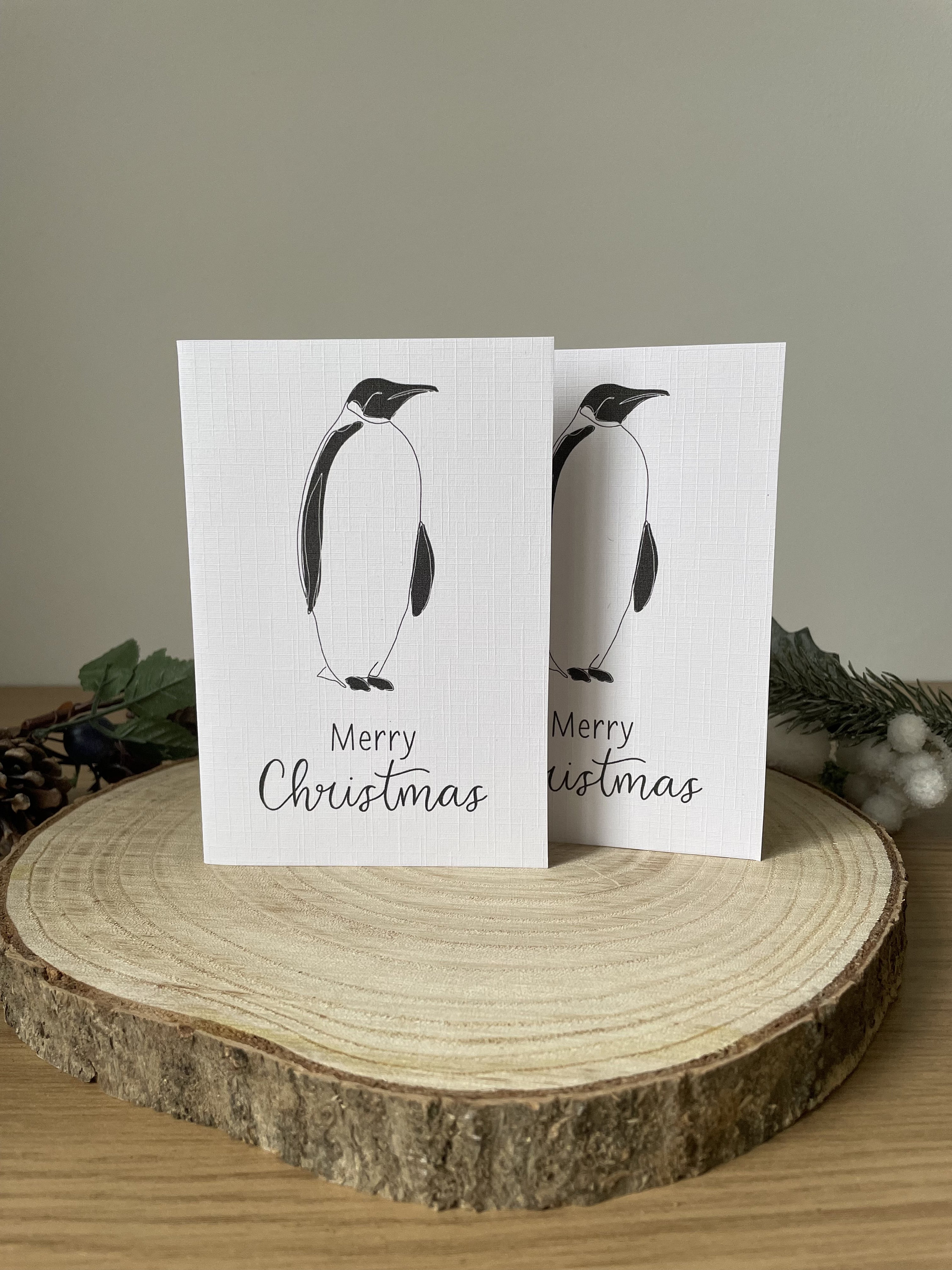 Printable Christmas Card / Penguin Card / Downloadable - Etsy