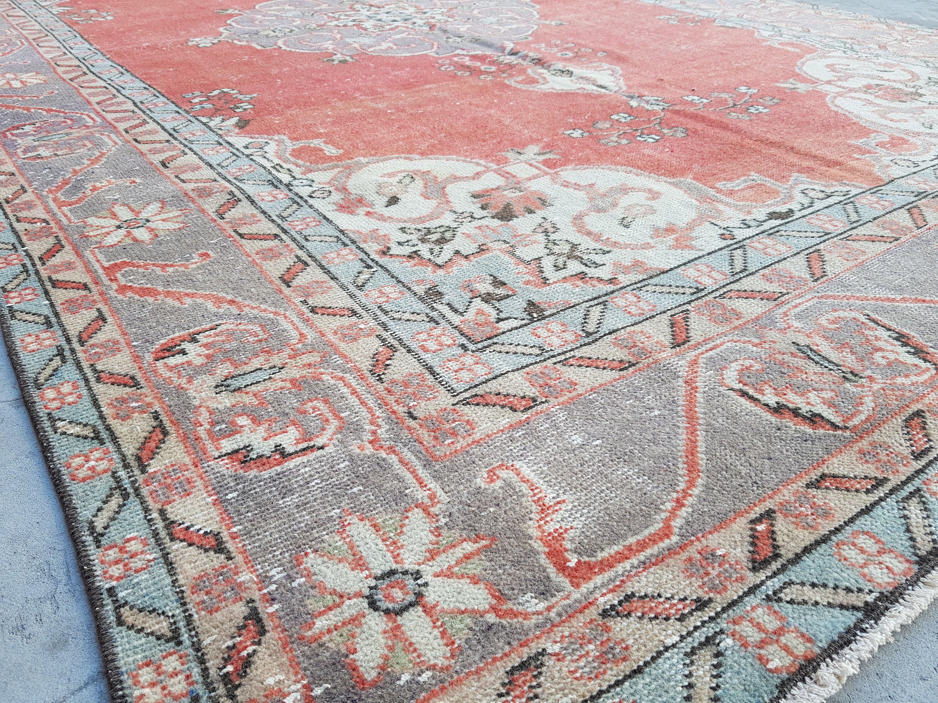 Red Area Overdyed Rug 6.3x9.7 Ft Turkish Overdyed Rug - Etsy
