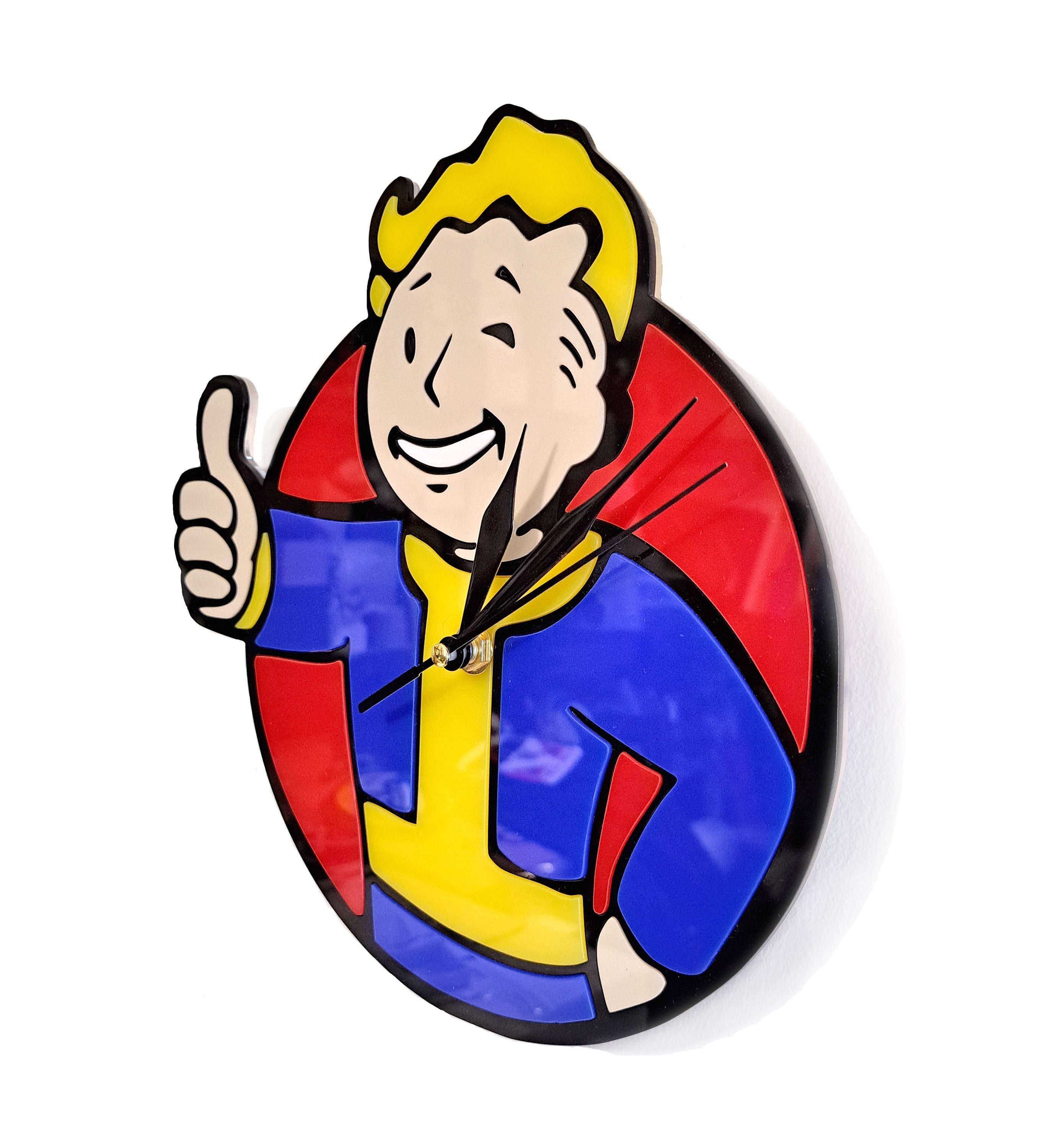 Fallout Vault Boy Wall Clock. Fallout Gift. Childrens Bedroom Vault Boy ...