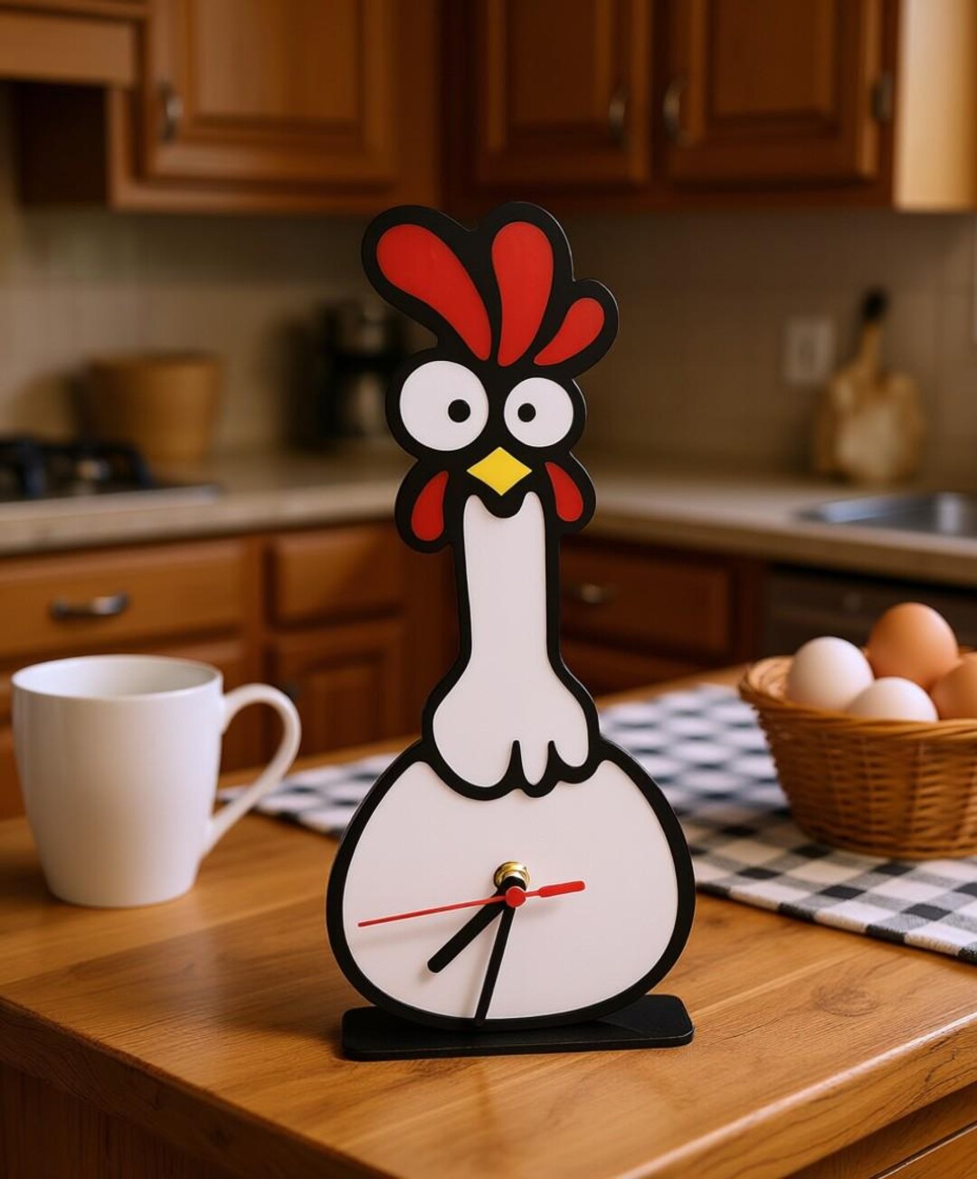 Funky Chicken Kitchen Clock – farmhouse Hen Decor & Novelty Gift - Etsy UK