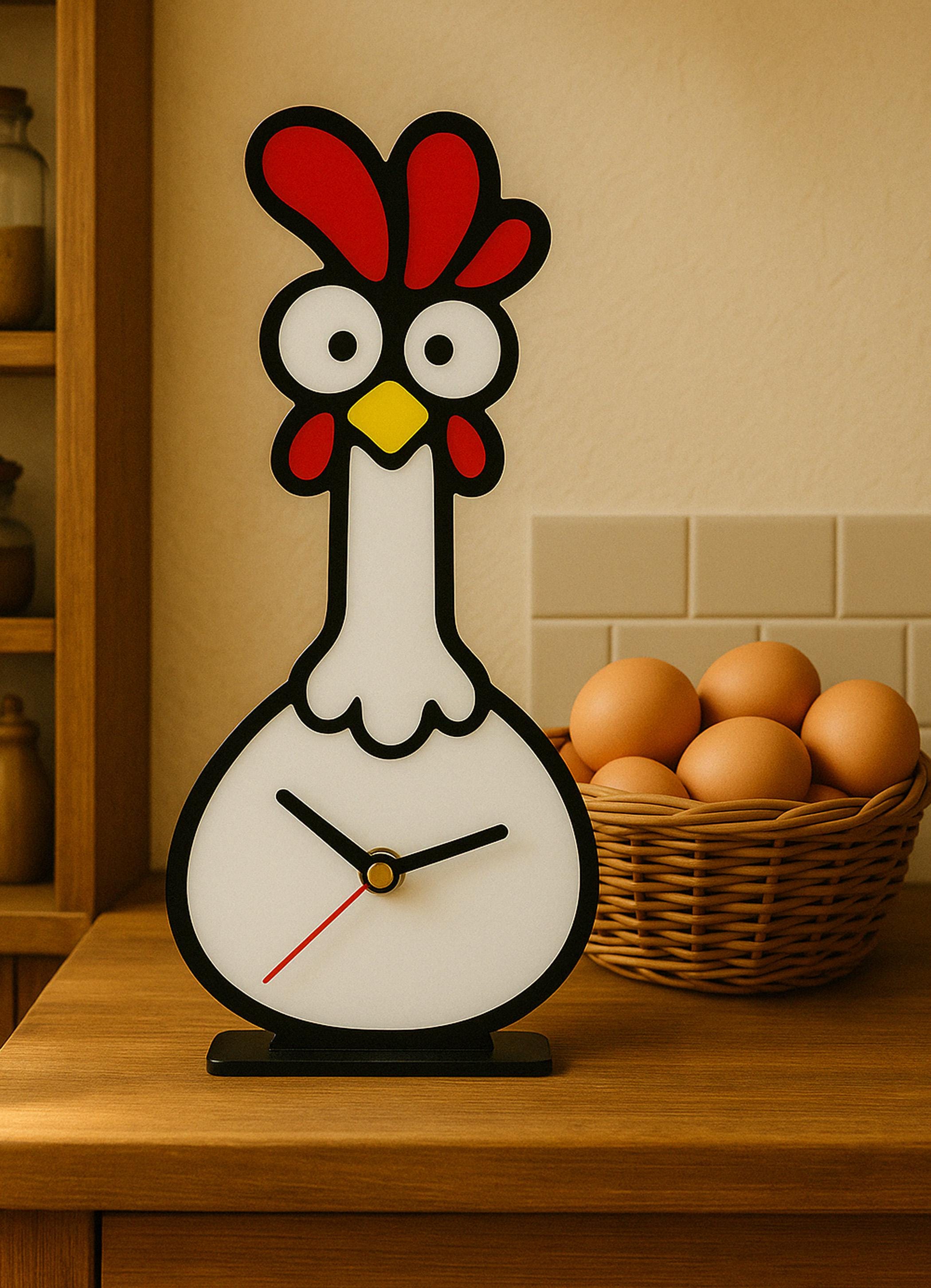 Funky Chicken Kitchen Clock – farmhouse Hen Decor & Novelty Gift - Etsy UK
