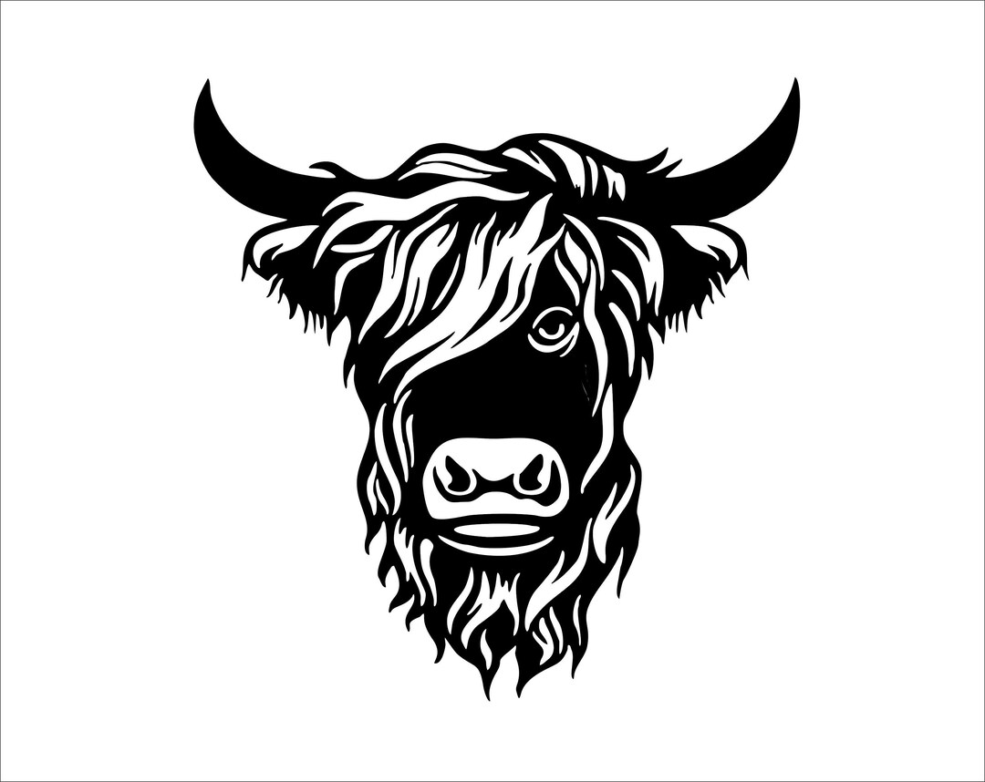 Large Highland Cow Vinyl Sticker Motorhome Camper Van Caravan Stickers ...