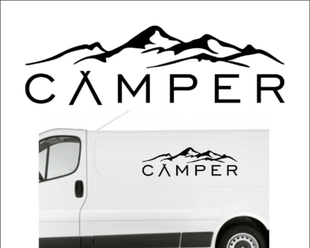 Camper Van Sticker Vinyl Motor Home Caravan Van Vinyl Decal Rear ...