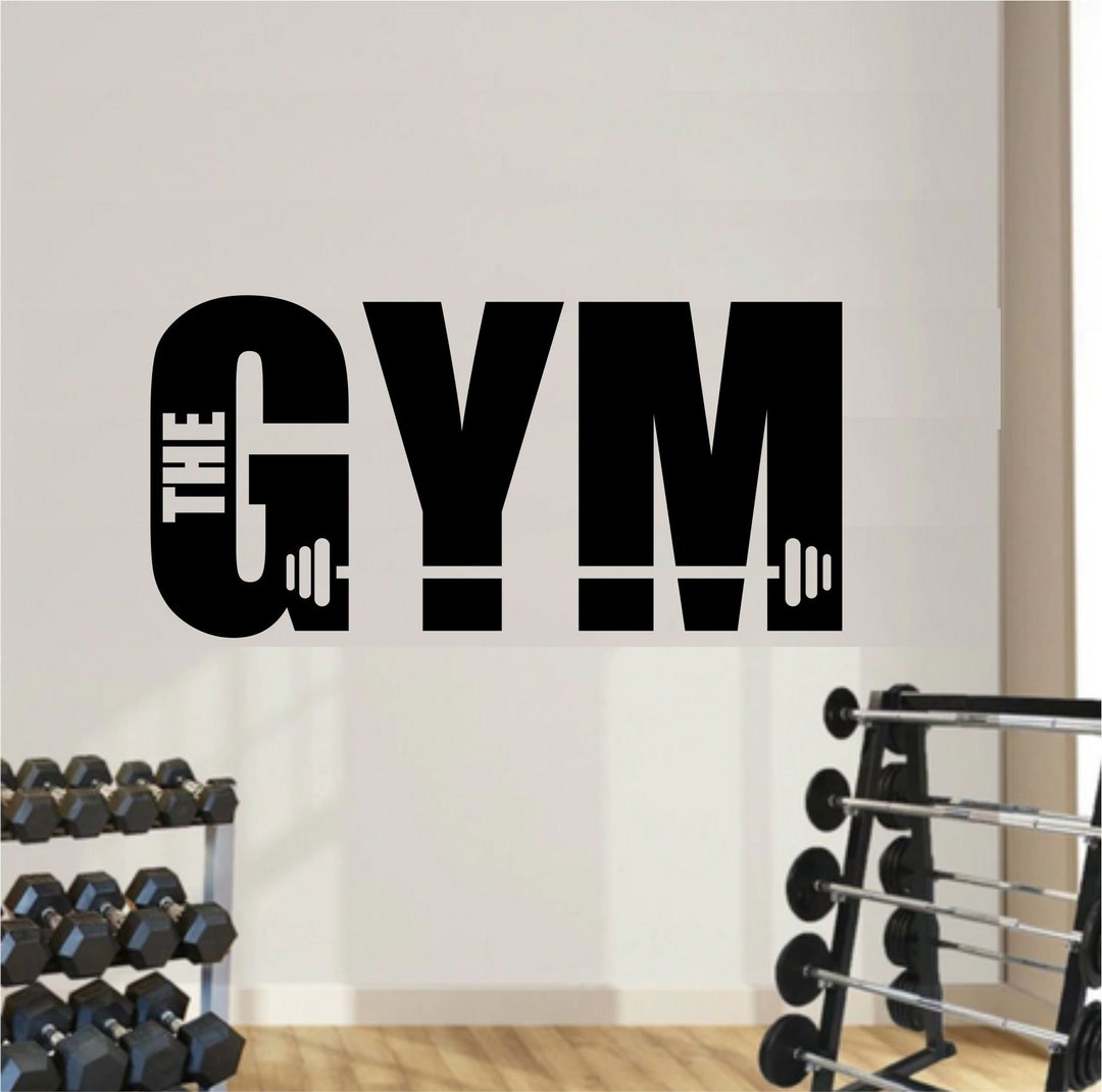 The Gym Quote Wall Sticker Art Home Decal Wallart Inspiration Gym ...