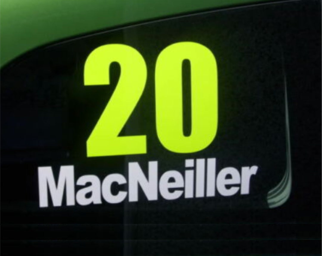 Rally Custom Name/number Fluorescent Stickers Racing Car Motorsport ...