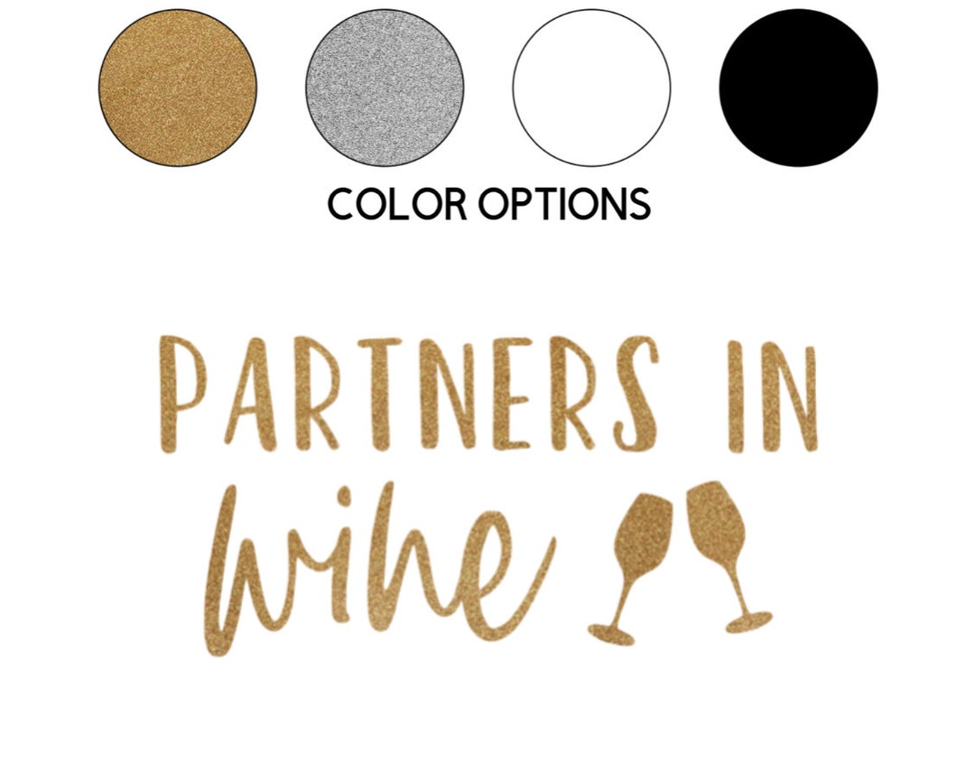 Iron-on Partners in Wine Decal // Wine - Etsy