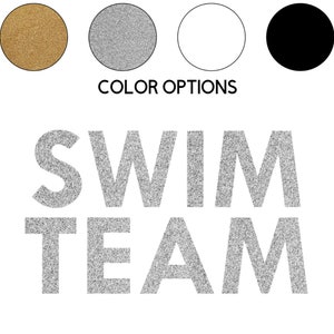 Swim Team Iron on Decal // Sports - Etsy
