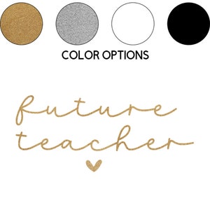 Future Teacher Iron on Decal // Occupation - Etsy