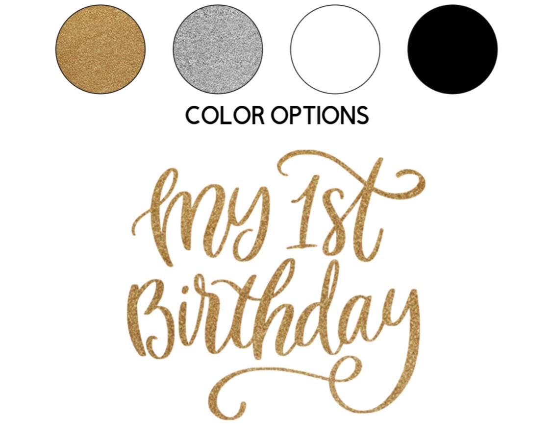 Iron-on My 1st Birthday Decal // Birthday Party - Etsy