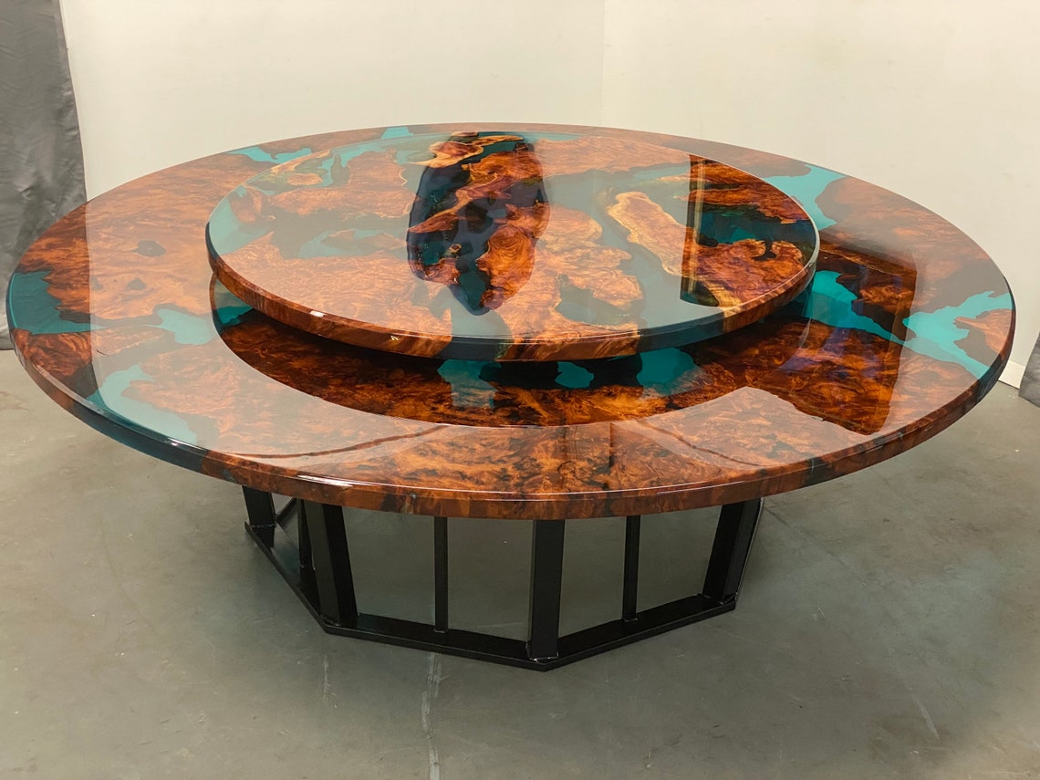 Large River Tables , Round River Tables, Lazy Suzan, Custom Tables - Etsy