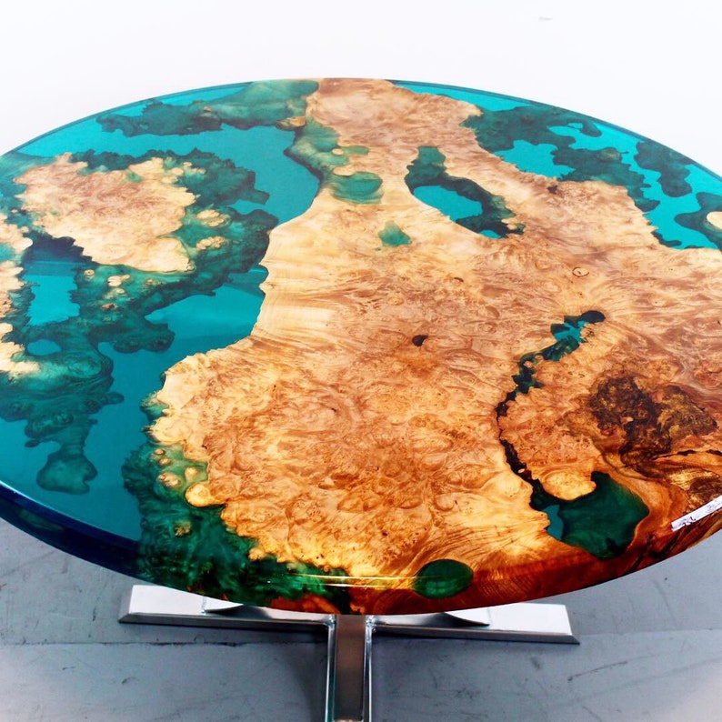 Round Resin River Table - Etsy