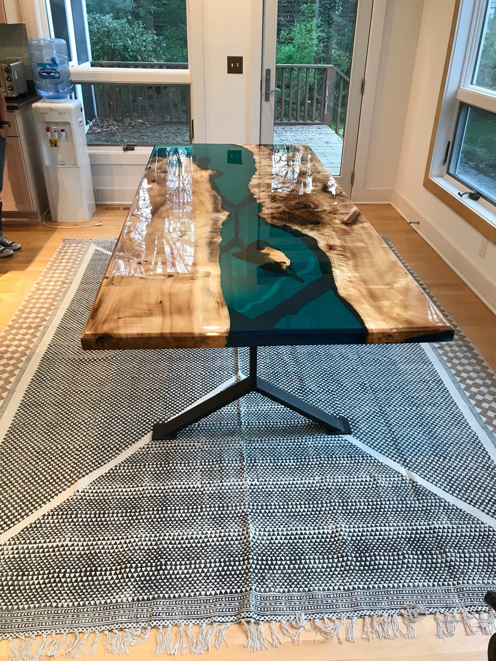 Turquoise Resin River Dining Table - Etsy Australia