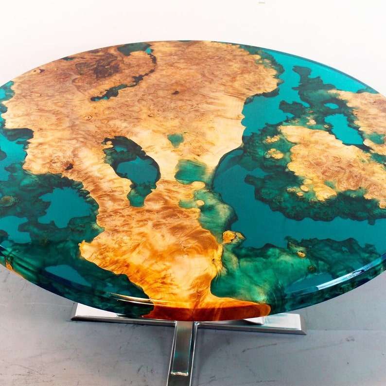 Round Resin River Table - Etsy