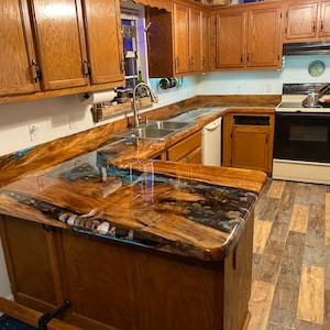 Countertop,resin River Countertop,custom Live Edge Countertop - Etsy