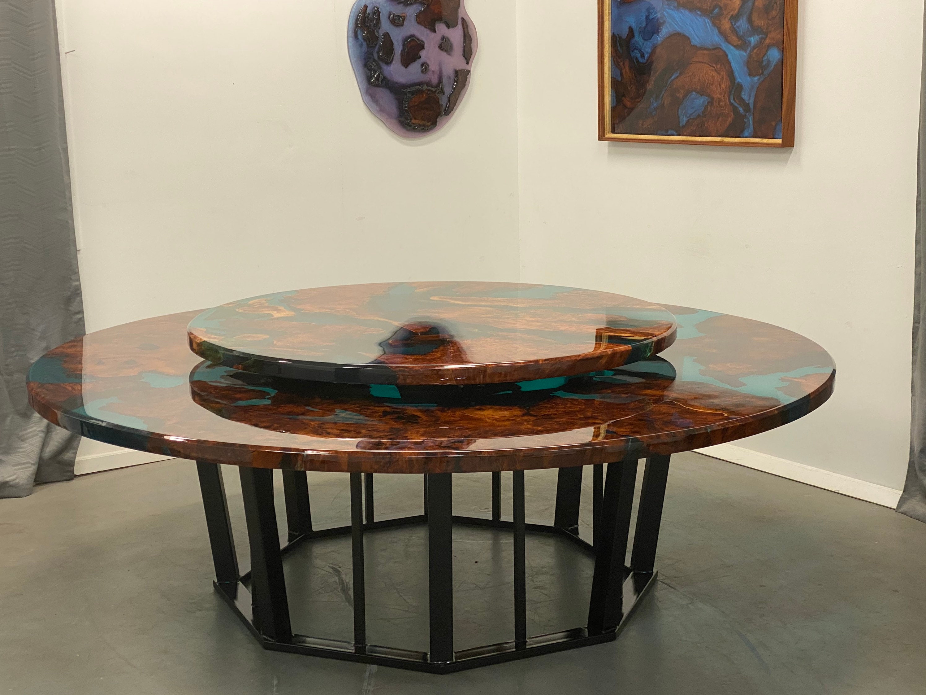 Large River Tables , Round River Tables, Lazy Suzan, Custom Tables - Etsy