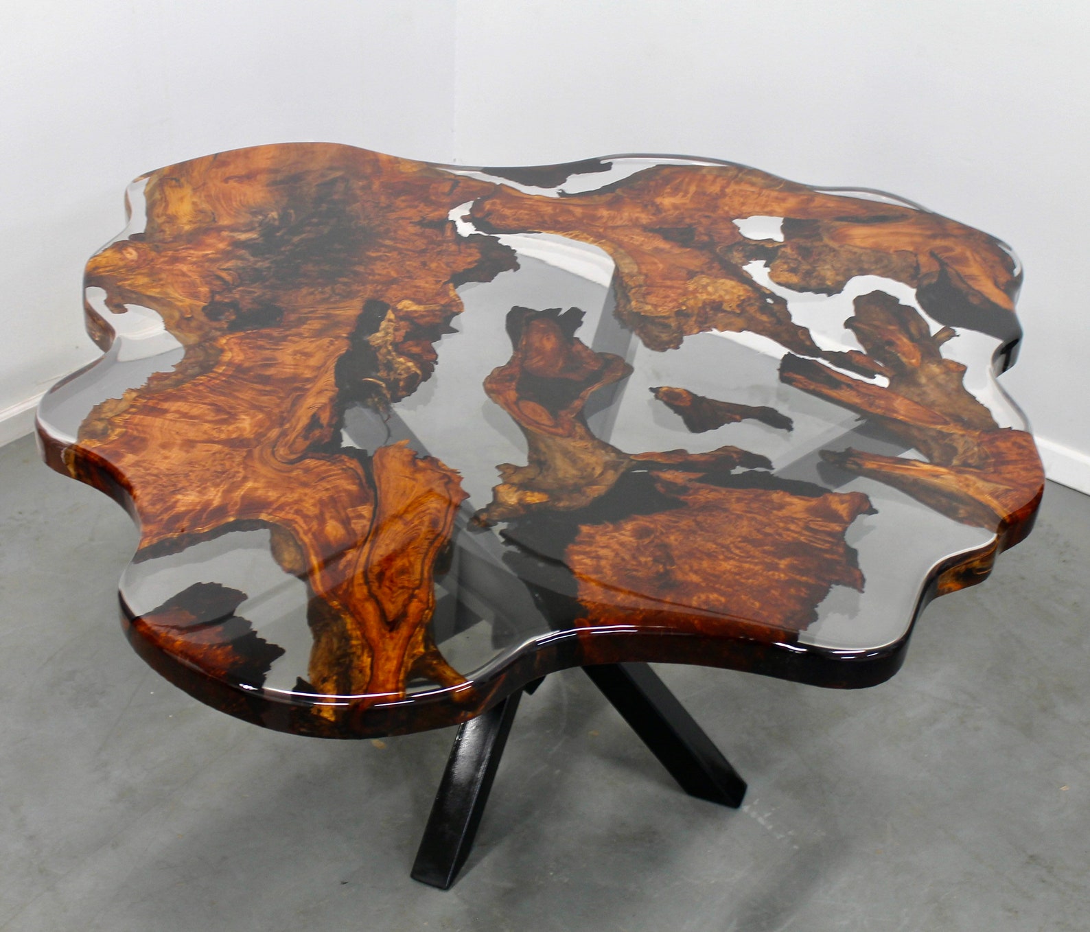 Resin River Table River Table Resin Table Redwood River | Etsy