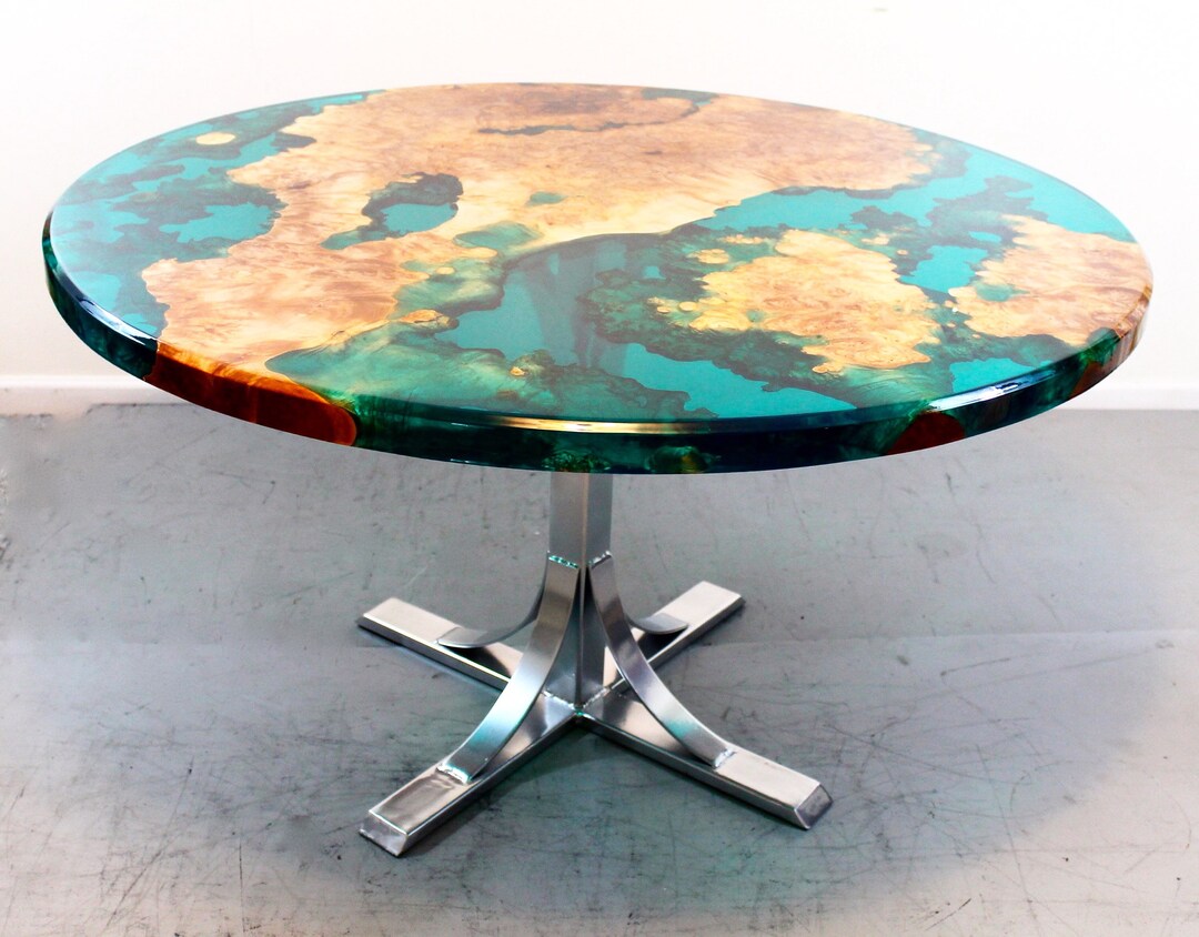 Round Resin River Table - Etsy