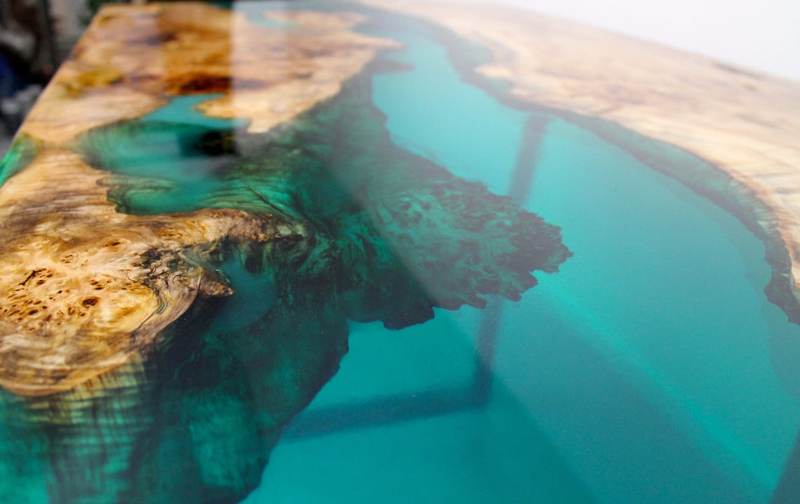 Resin River Dining Table - Etsy