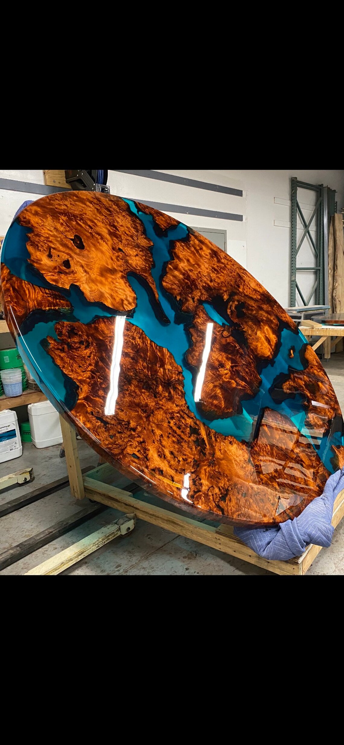 Large River Tables Round River Tables Lazy Suzan Custom | Etsy