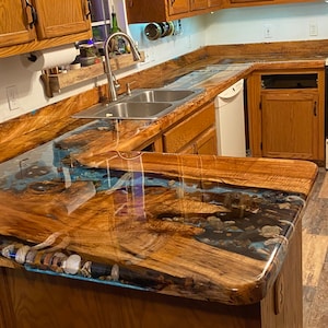 Countertop,resin River Countertop,custom Live Edge Countertop - Etsy