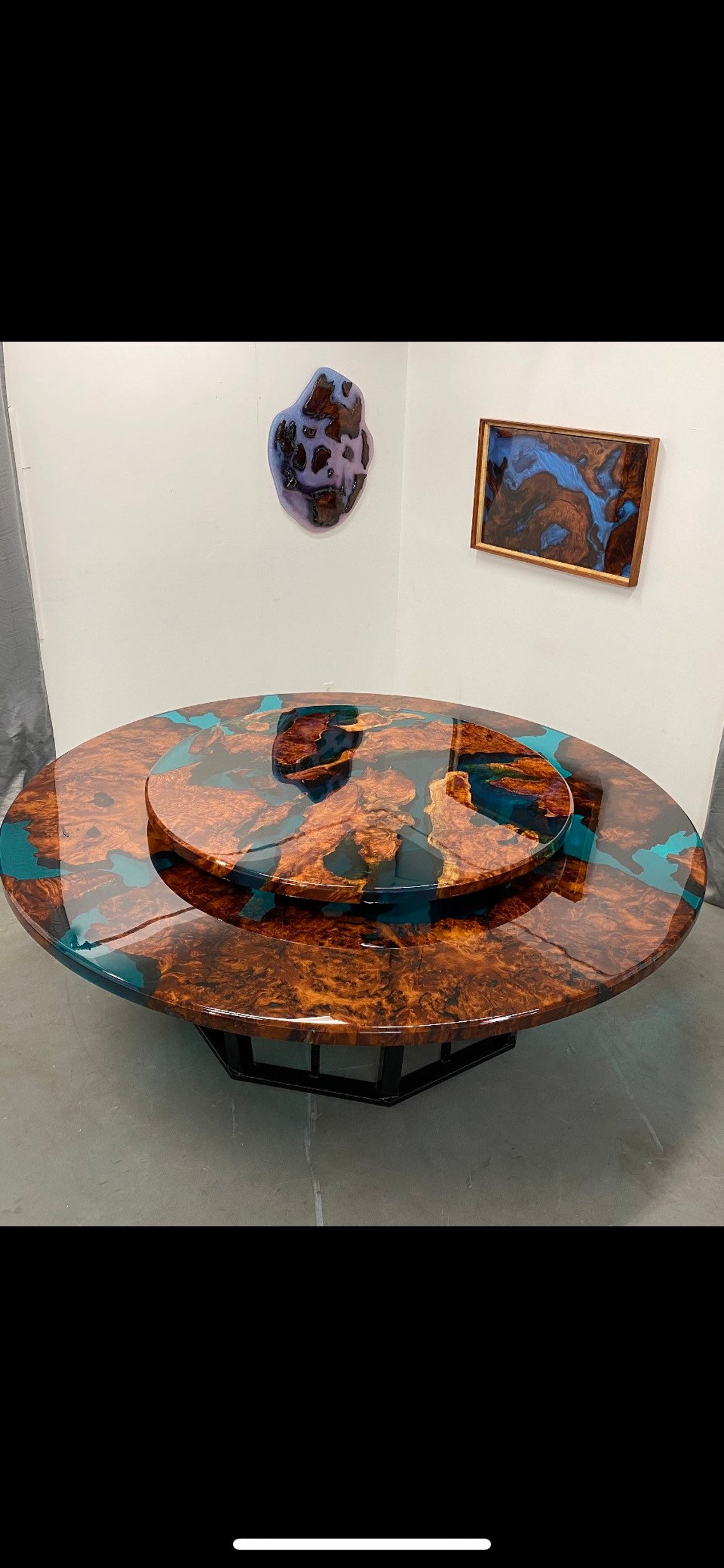 Large River Tables , Round River Tables, Lazy Suzan, Custom Tables - Etsy