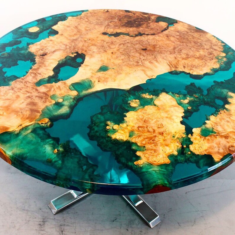 Round Resin River Table - Etsy