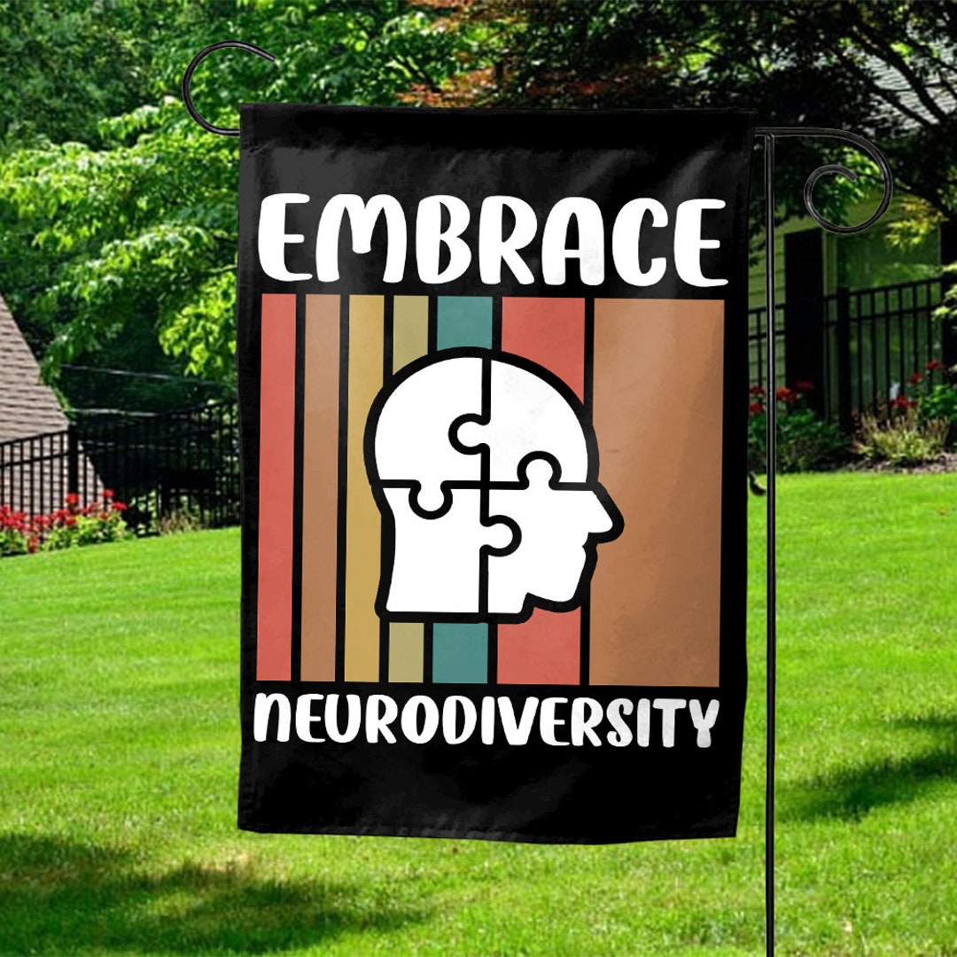 Embrace Neurodiversity Flag, Autism Awareness Asd Flag, Autism Puzzle ...