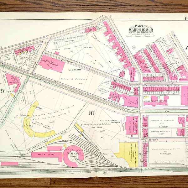 Boston University Map Vintage - Etsy