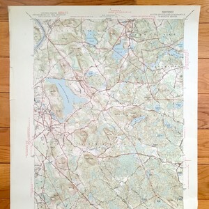 Antique Groveland, Massachusetts 1944 US Geological Survey Topographic ...