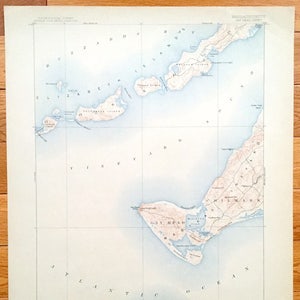 Antique Marthas Vineyard, Massachusetts 1893 US Geological Survey ...