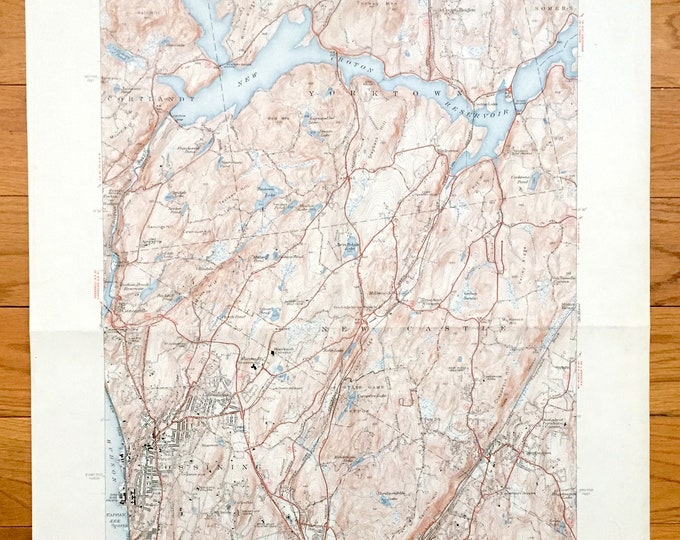 Antique Ossining, New York 1943 US Geological Survey Topographic Map ...
