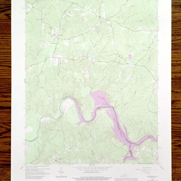 Map of Lake Chesdin - Etsy UK