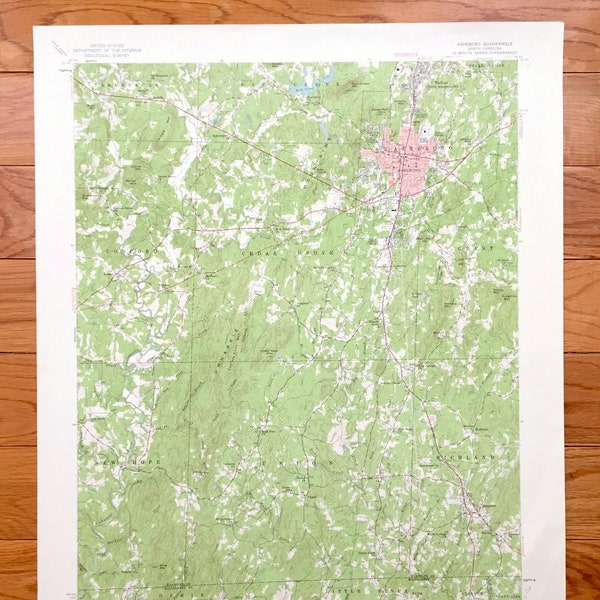Asheboro Map Art - Etsy New Zealand