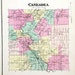 Antique 1869 Caneadea, New York Map From D.G. Beers Atlas of Allegany ...