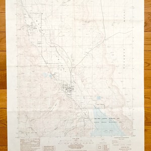 Antique Overton, Nevada 1983 US Geological Survey Topographic Map Clark ...