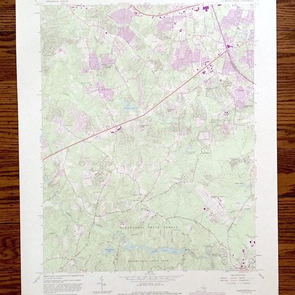 Antique Map of Richmond Va - Etsy