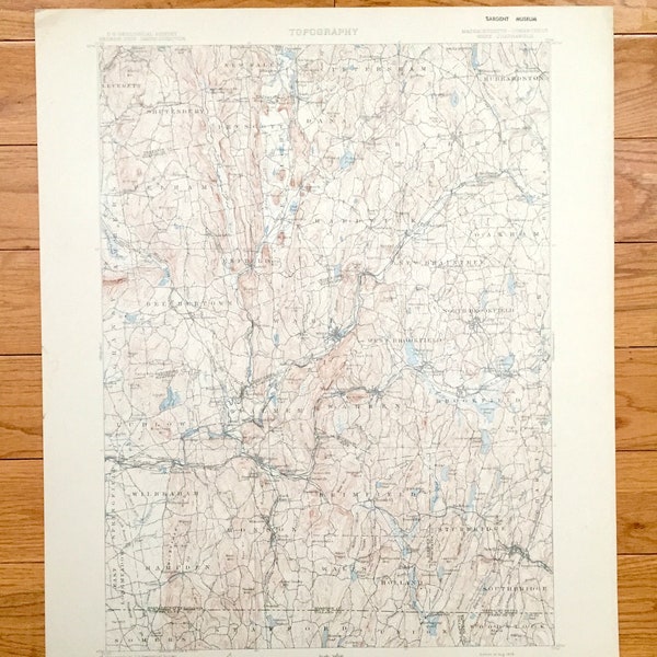 Ware Ma Antique Map - Etsy