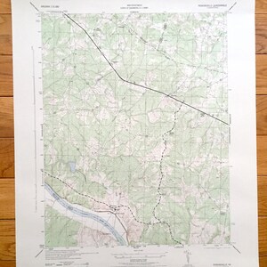Antique Perkinsville, Virginia 1943 US Army Topographic Map — Goochland ...