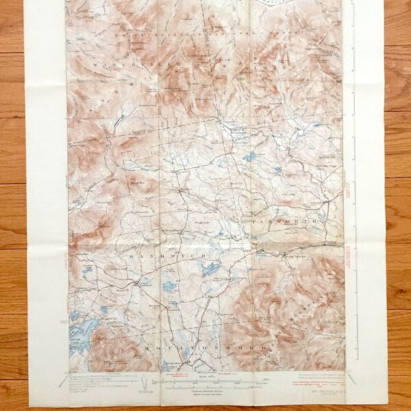 Antique Map of Squam Lake - Etsy