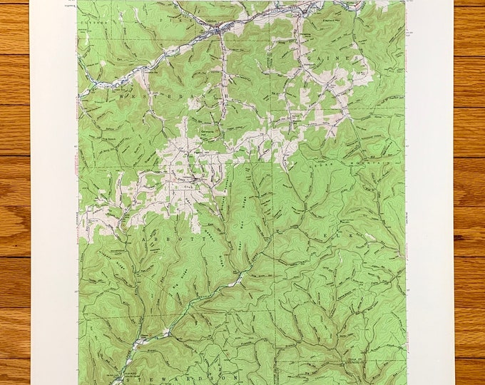 Antique Galeton, Pennsylvania 1947 US Geological Survey Topographic Map ...