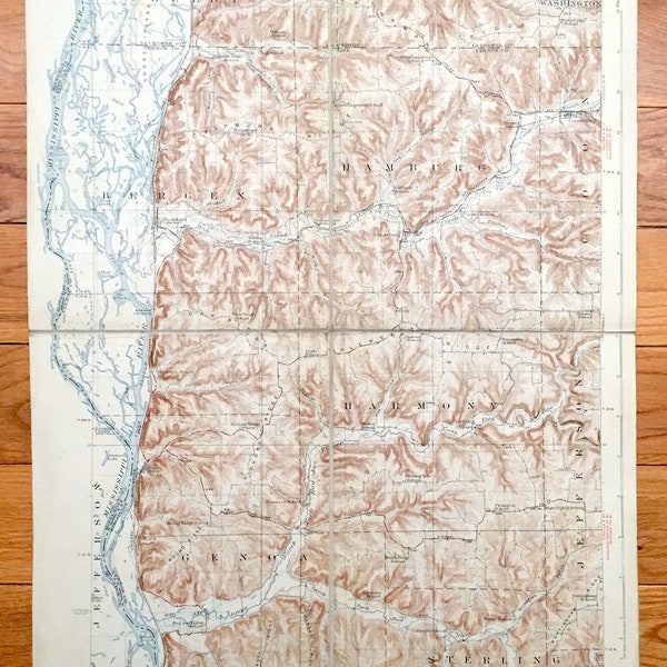 Antique Bergen Map - Etsy