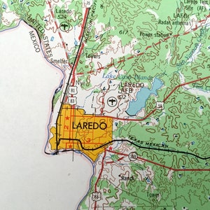 Antique Laredo, Texas 1956 US Geological Survey Topographic Map ...