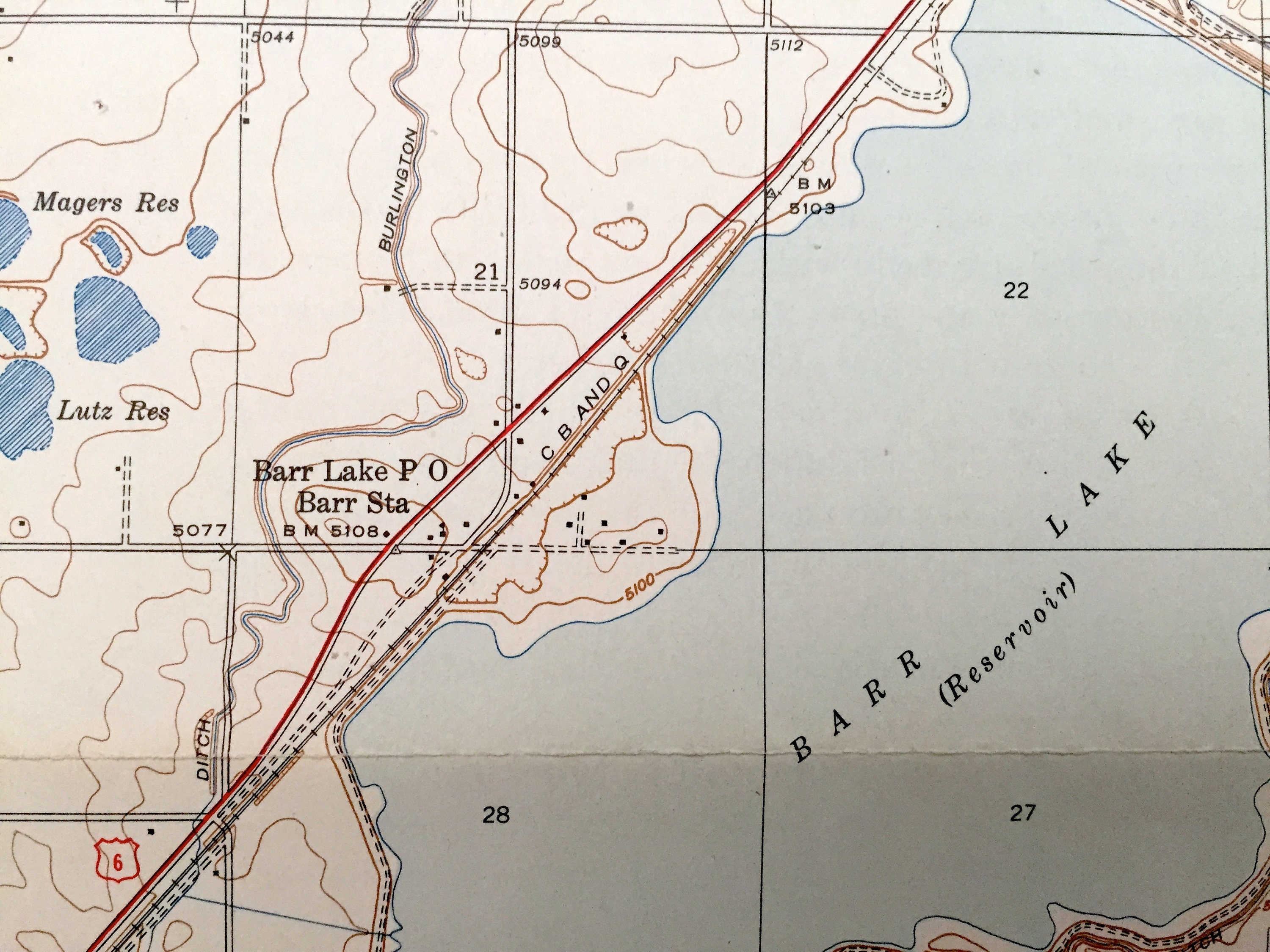 Antique Brighton, Colorado 1944 US Geological Survey Topographic Map ...
